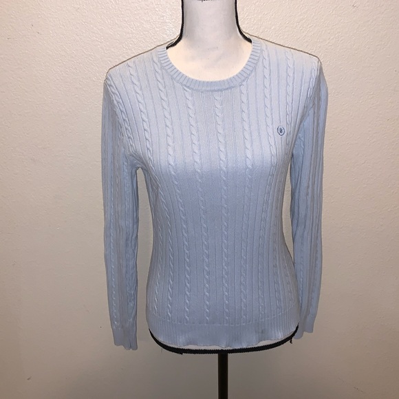 Izod | Sweaters | Izod Blue Long Sleeve Cable Knit Sweater | Poshmark